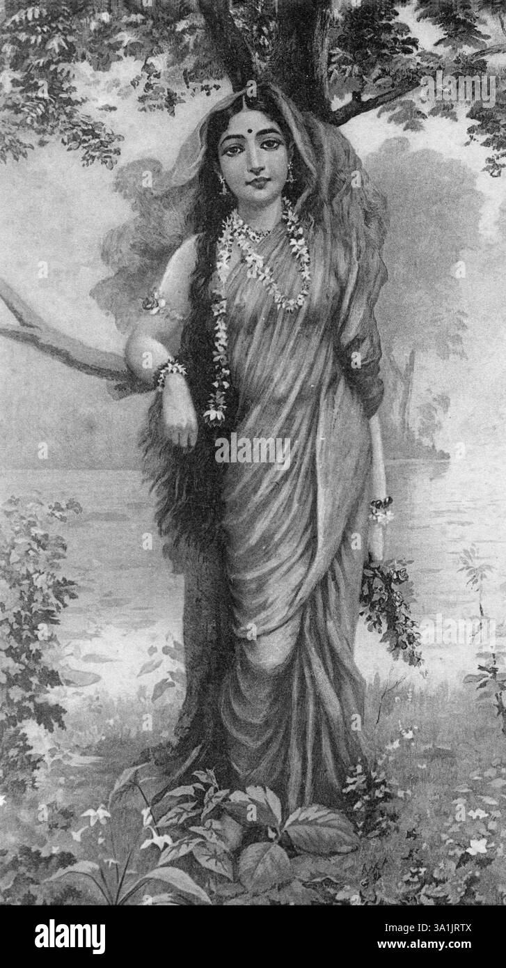 Old picture of the Spring Maidon Stock Photo - Alamy