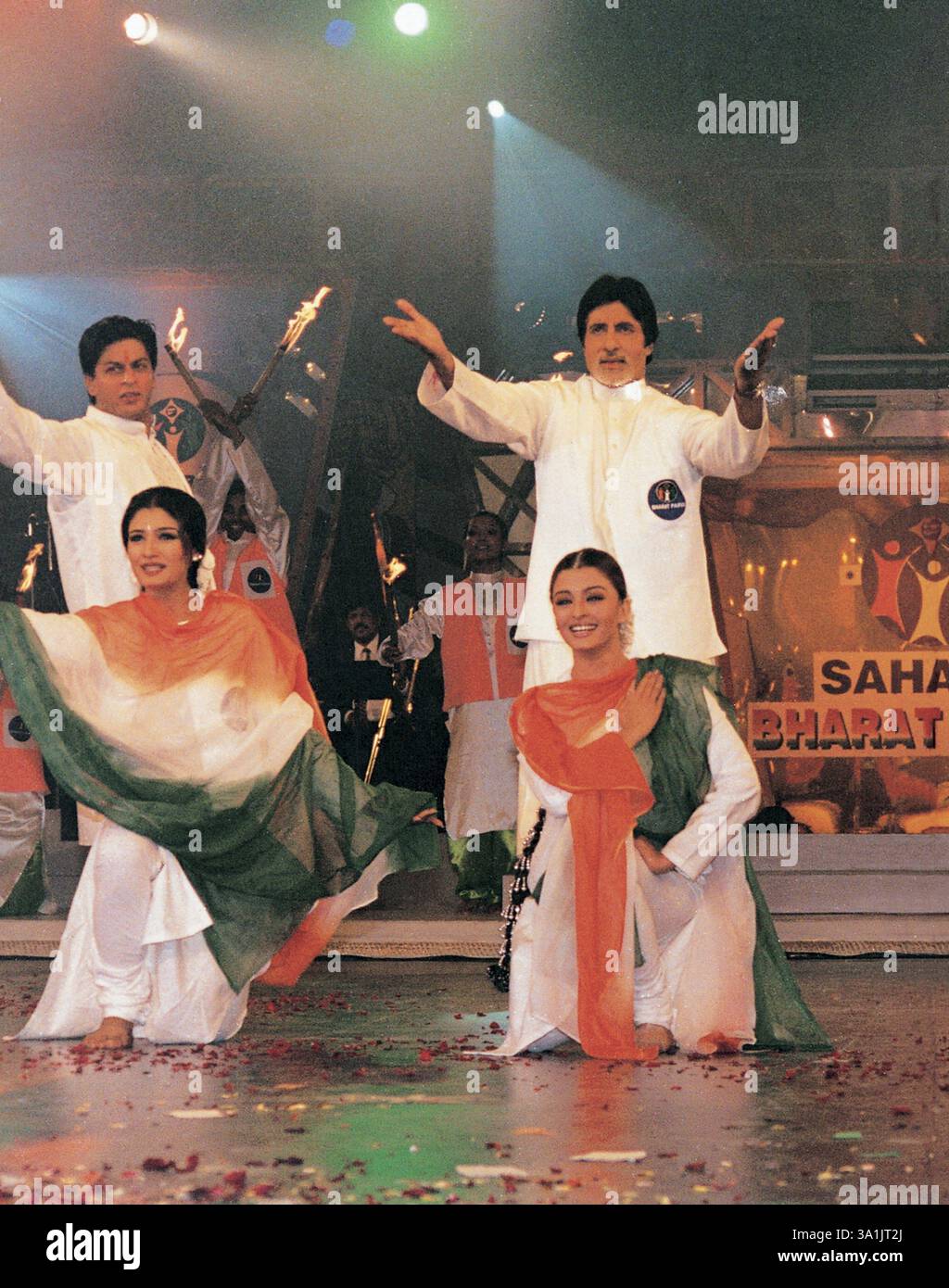 South Asian Indian actors Shahrukh Khan, Aishwarya Rai, Raveena Tandon ...