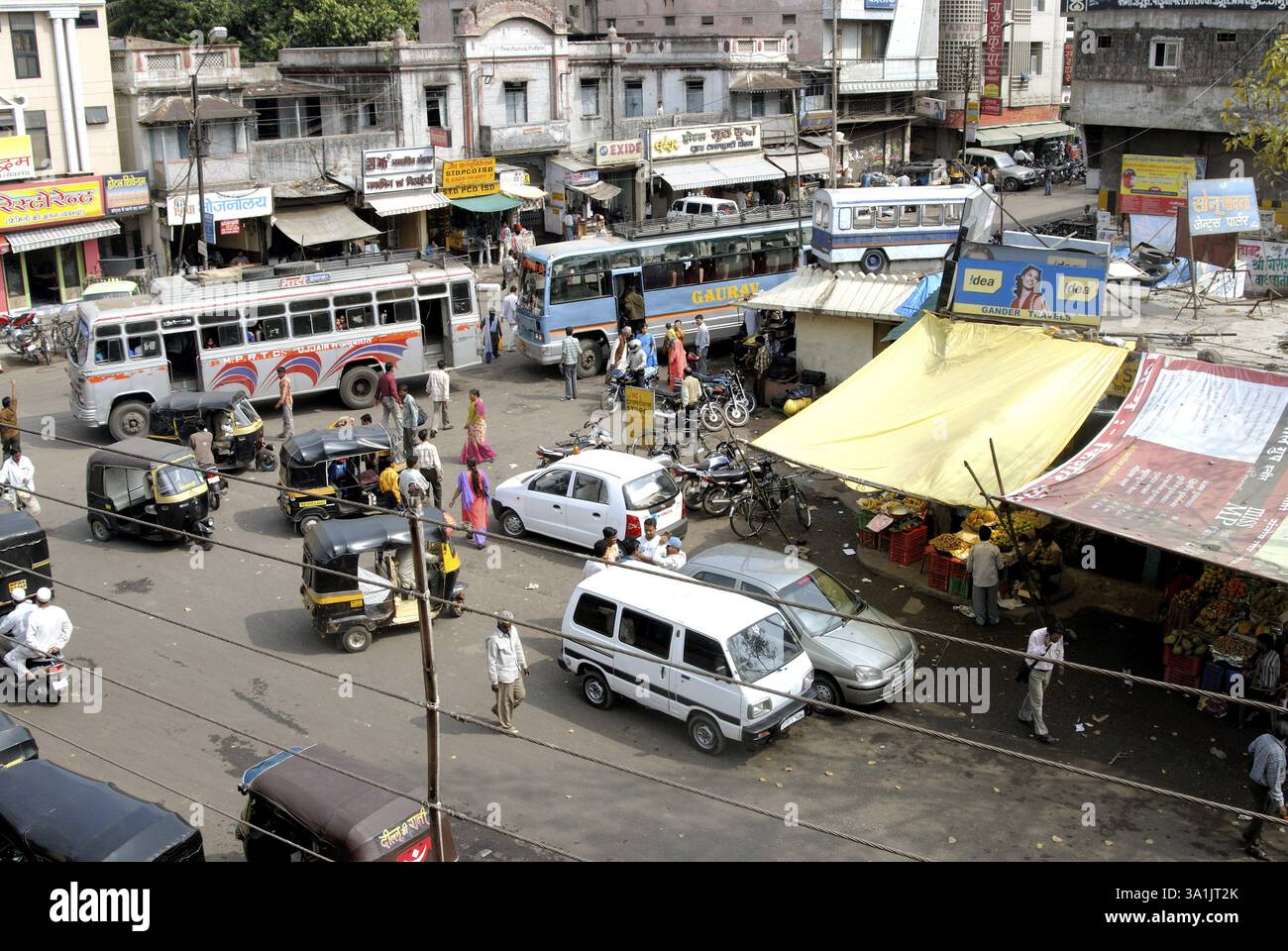 Traffic near Indore bus stand, Madhya Pradesh, India, Asia Stock Photo ...
