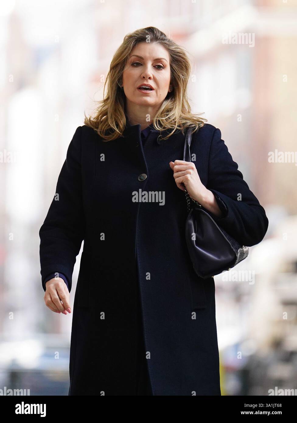 Penny Mordaunt arrives at BBC Broadcasting House in London, to appear ...