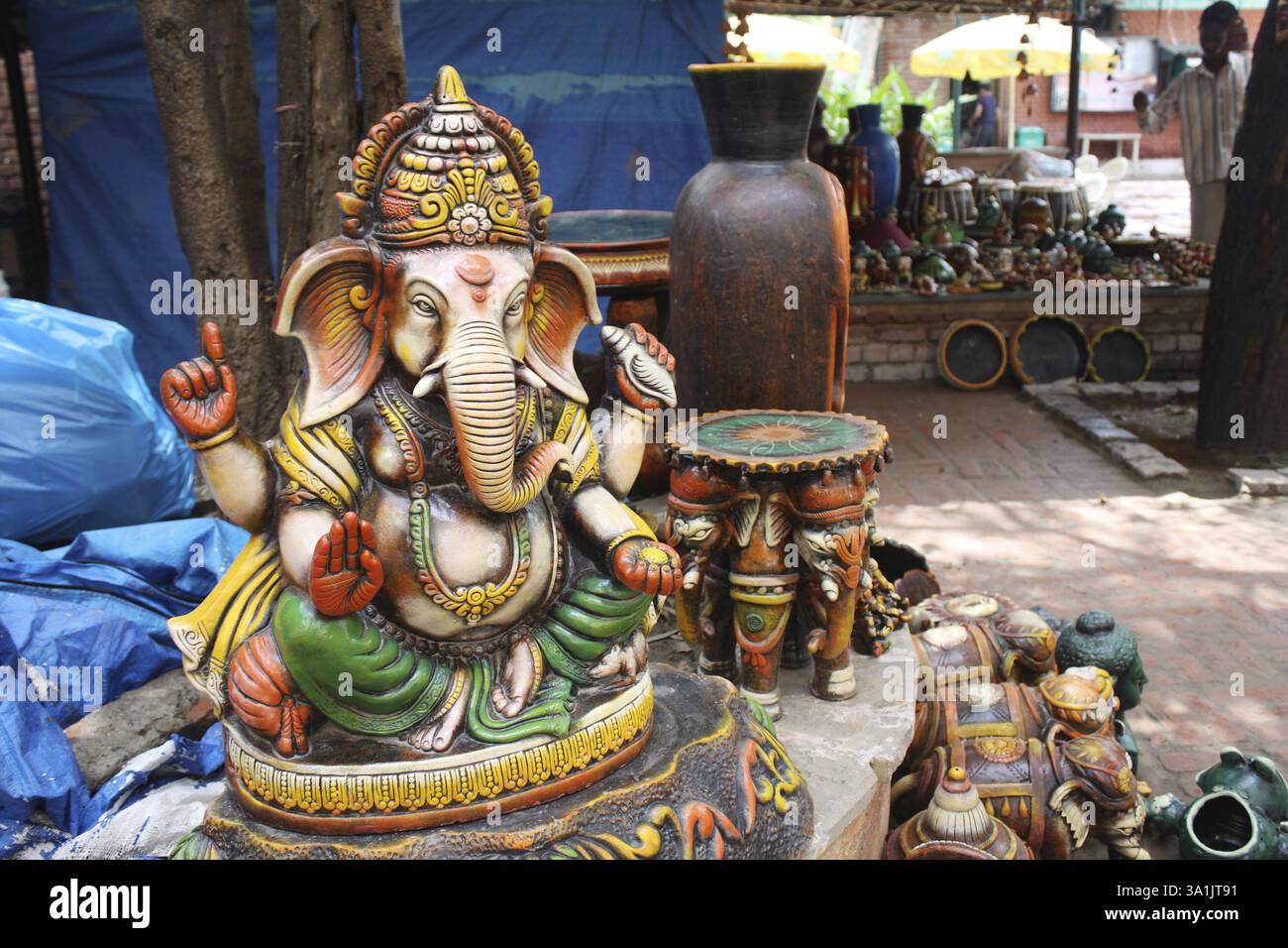 Idol of lord Ganesh, Dilli haat market, Delhi, India, Asia Stock Photo - Alamy