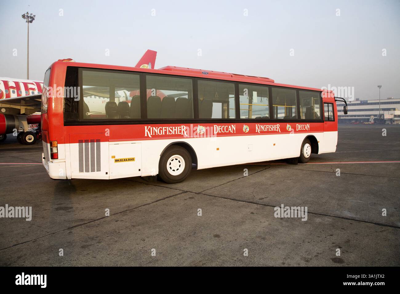 Kingfisher Deccan flight air bus A320 is preparing to take off on ...
