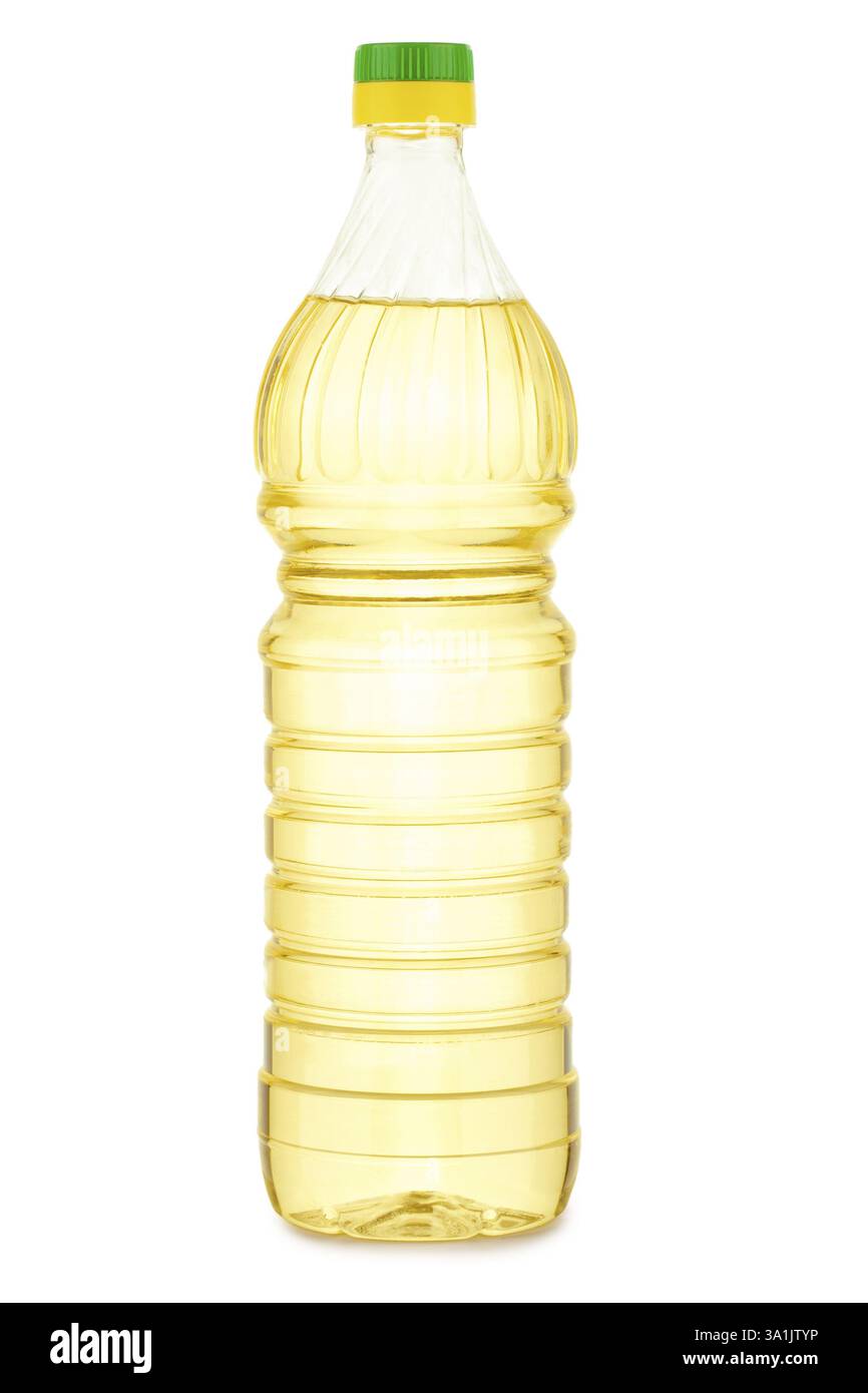 Isolated bottle of yellow oil Stock Photo - Alamy