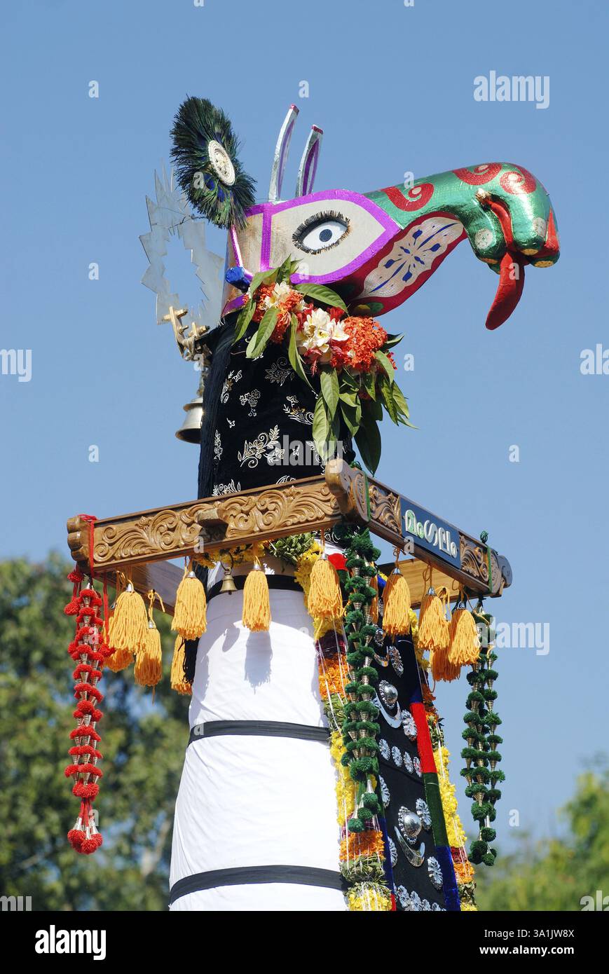 Celebration of Machattu Mamangam festival near Trichur, Kerala, India ...
