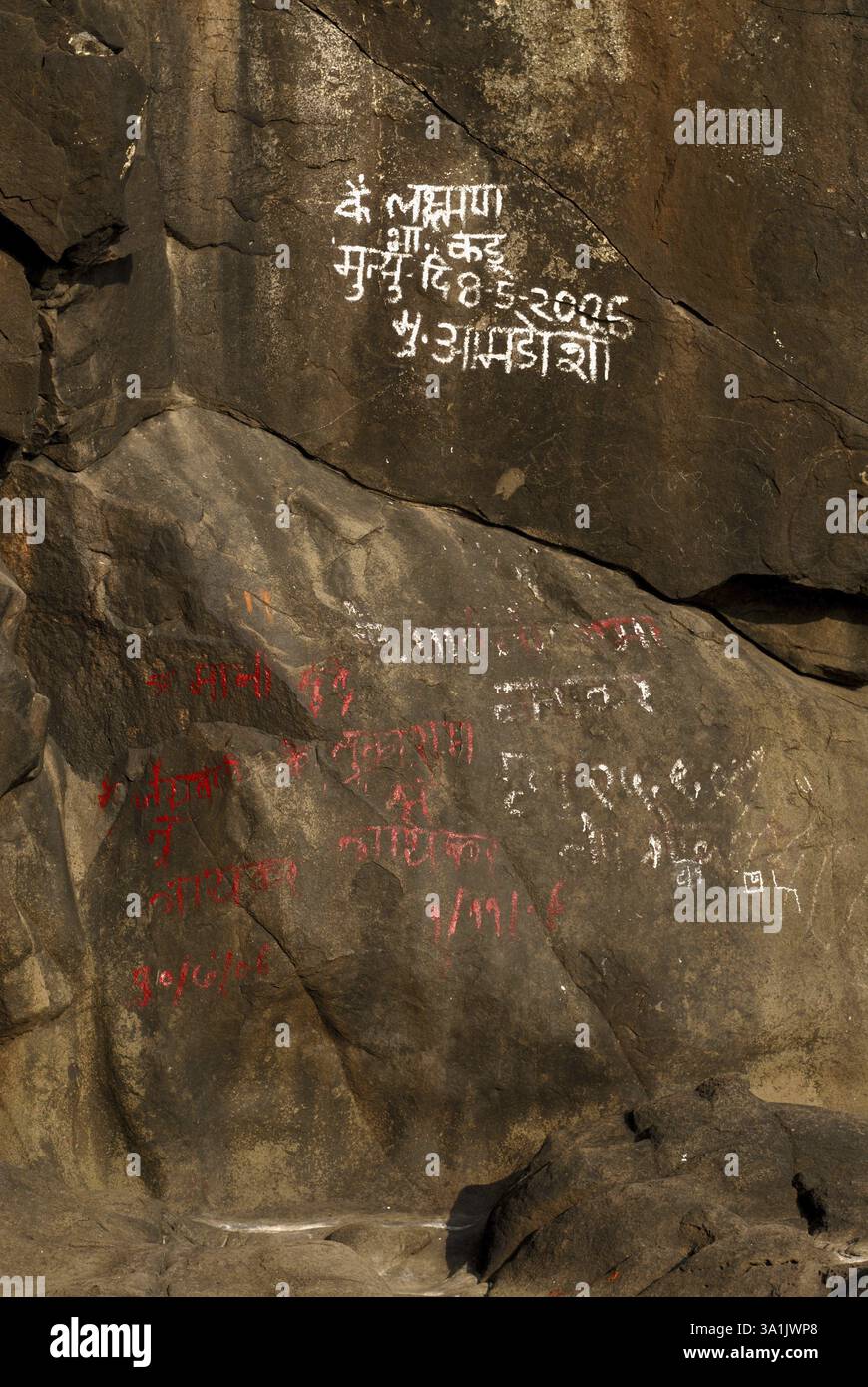Tourists damaged natural beauty by painting names on rocks at ...