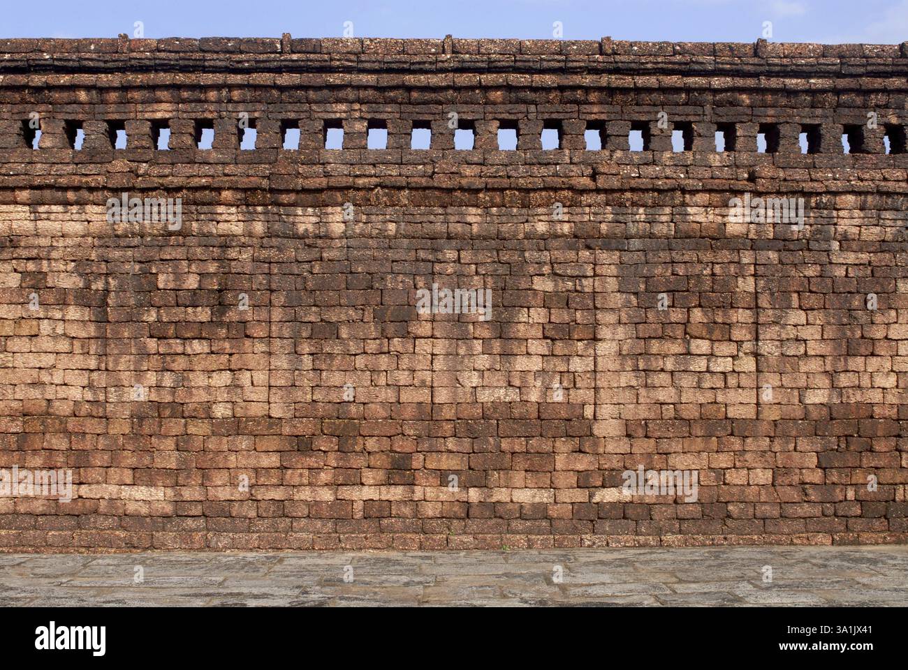 Very old brick wall around Gomateshawara, situated on Gommata Betta at ...
