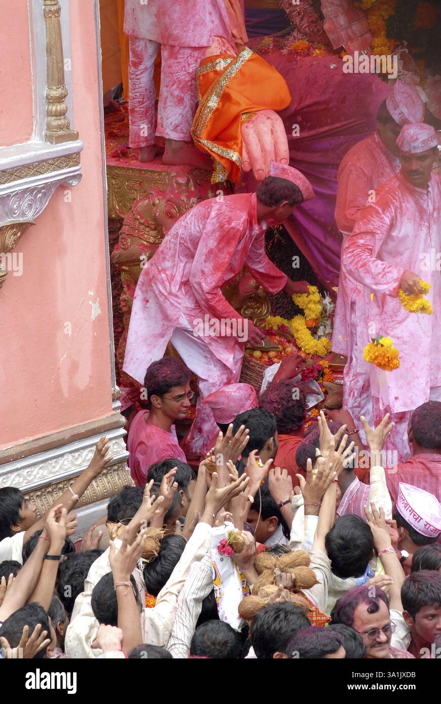 Lalbaugcha Raja (elephant headed god) going for immersion in to the sea ...