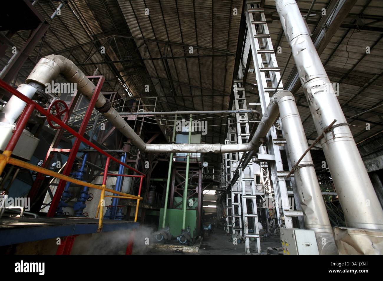 Machinery at the sugar factory in Sangli, Maharashtra, India, Asia ...