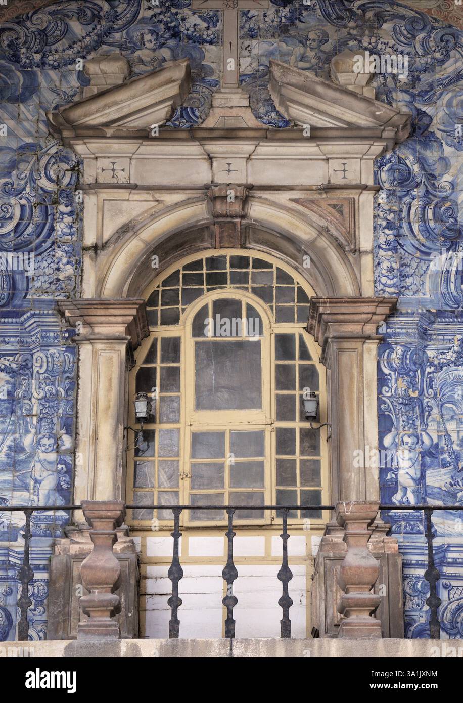 Visiting a stunning historic building adorned with blue and white tiles ...