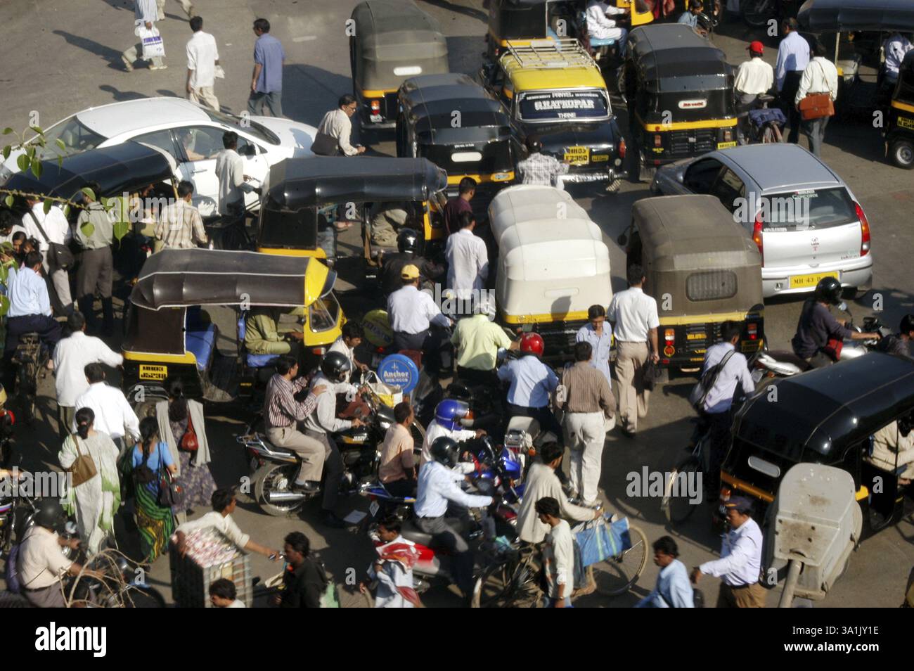 Traffic at the congested saki naka junction on the andheri ghatkopar ...