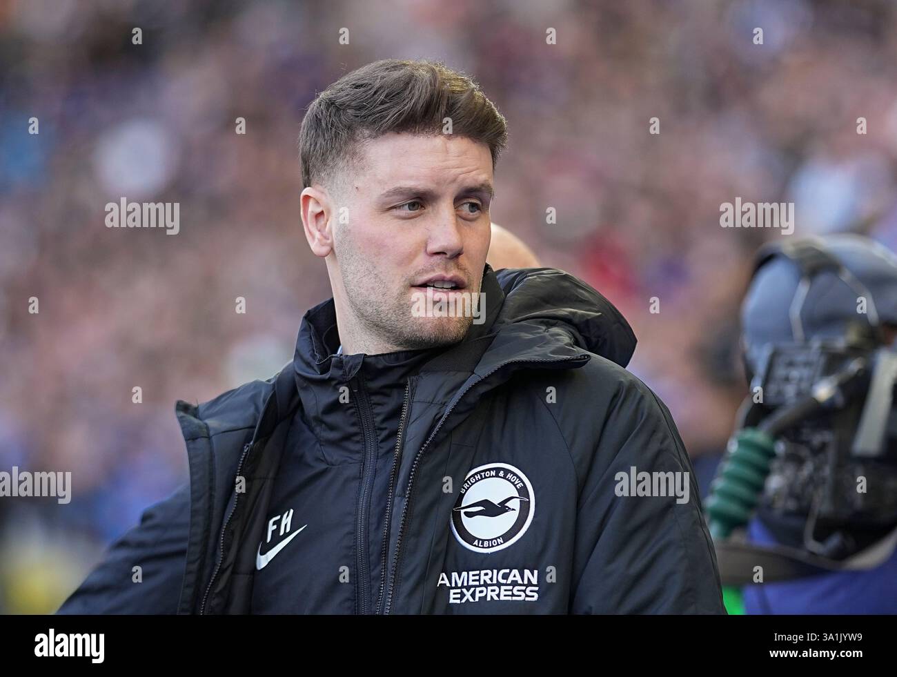 Brighton's head coach Fabian Huerzeler during the English Premier ...