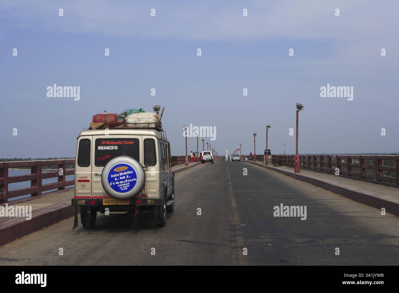 Indira Gandhi bridge, Rameswaram small island in Gulf of Mannar, Tamil ...