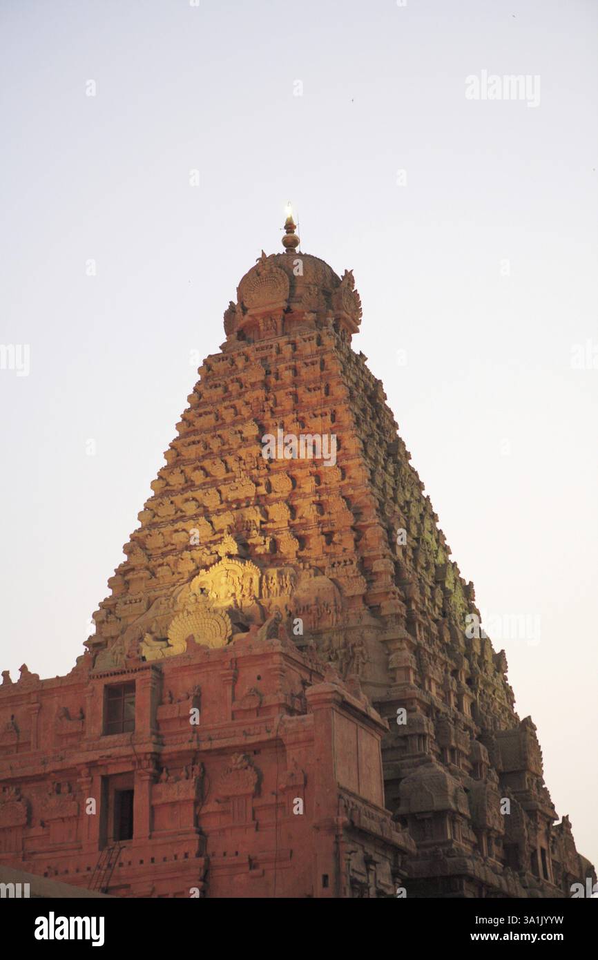 Sunset at Brihadeshwara Temple also called Big Temple dedicated to Lord ...