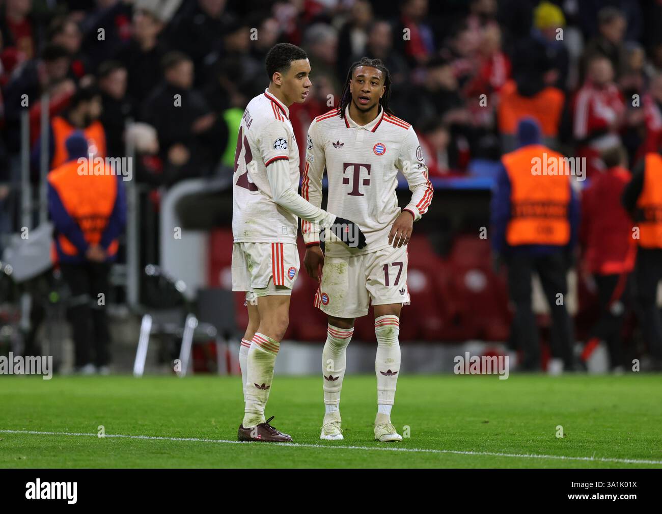 MUNICH, GERMANY - MARCH 05: Jamal Musiala of FC Bayern Muenchen and ...