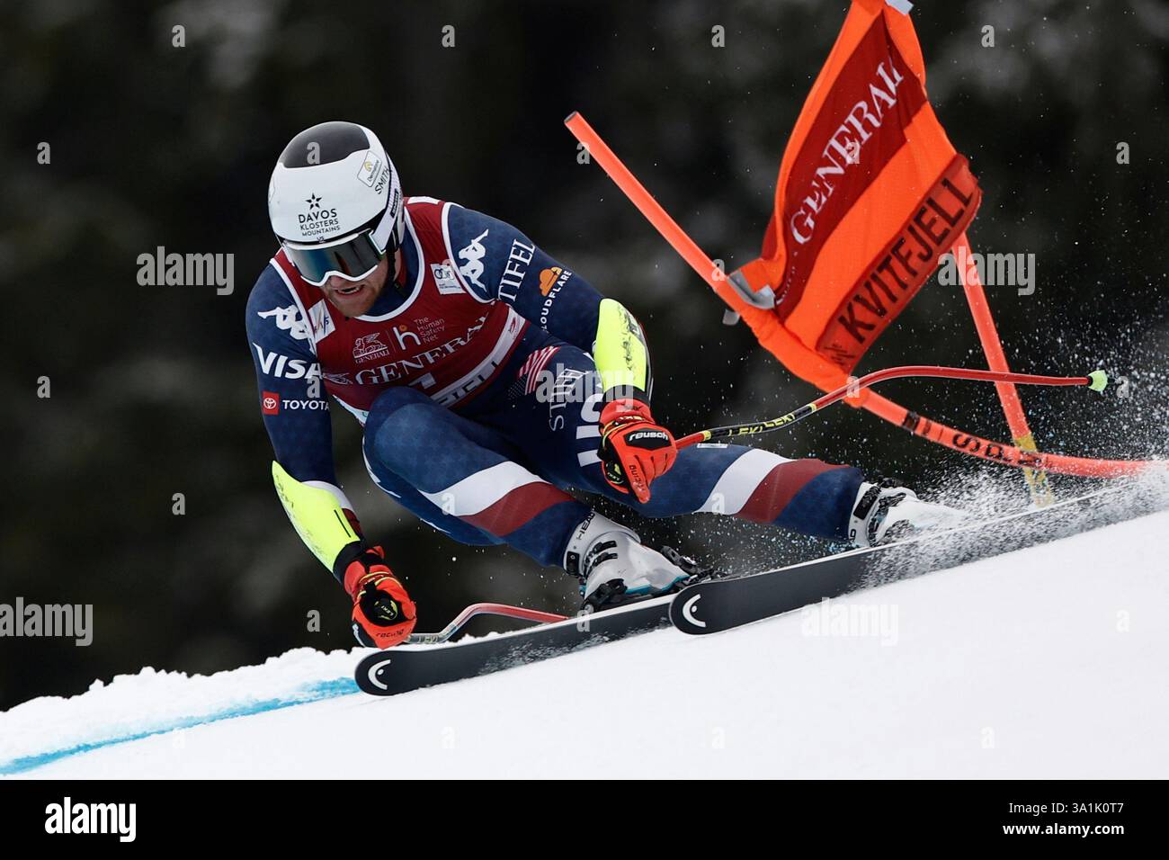 United States' Ryan Cochran Siegle speeds down the course during an ...