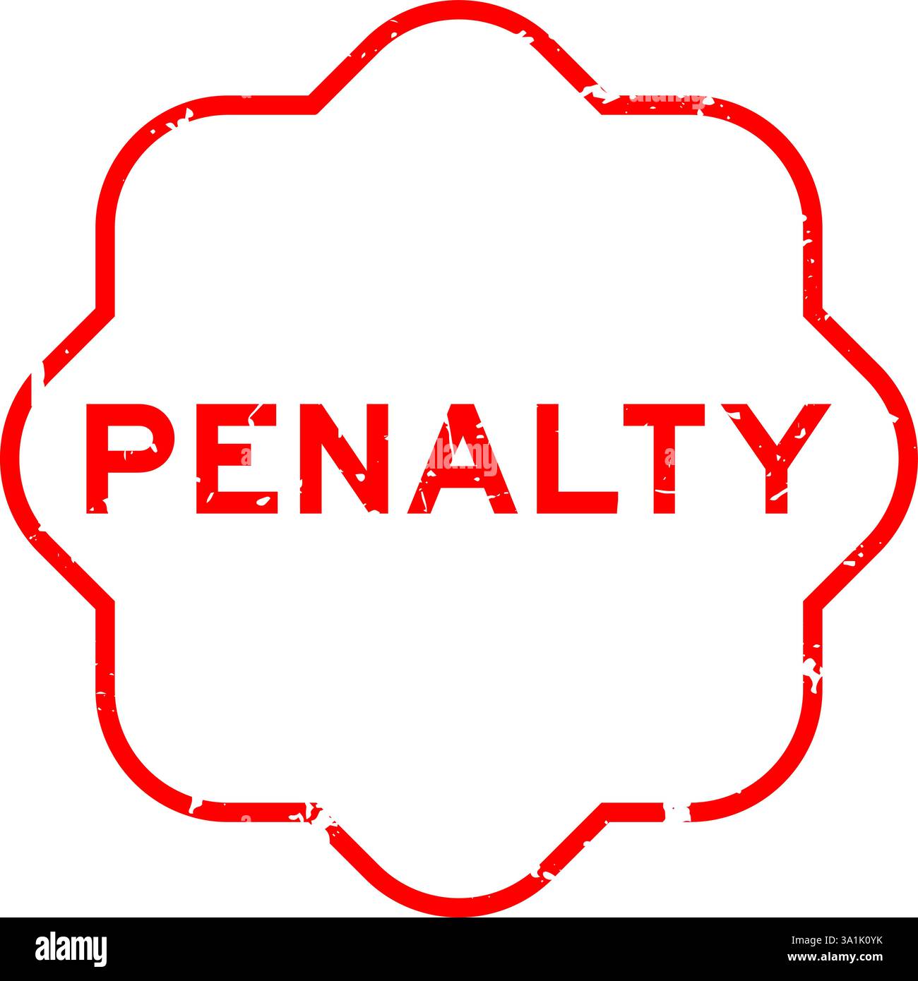 Grunge red penalty word square rubber seal stamp on white background Stock Vector Image & Art ...