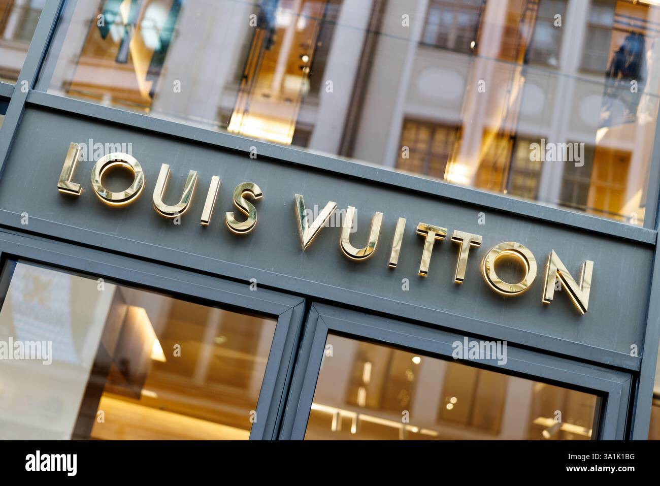 Munich, Germany. 24th Feb, 2025. The lettering Louis Vuitton can be ...