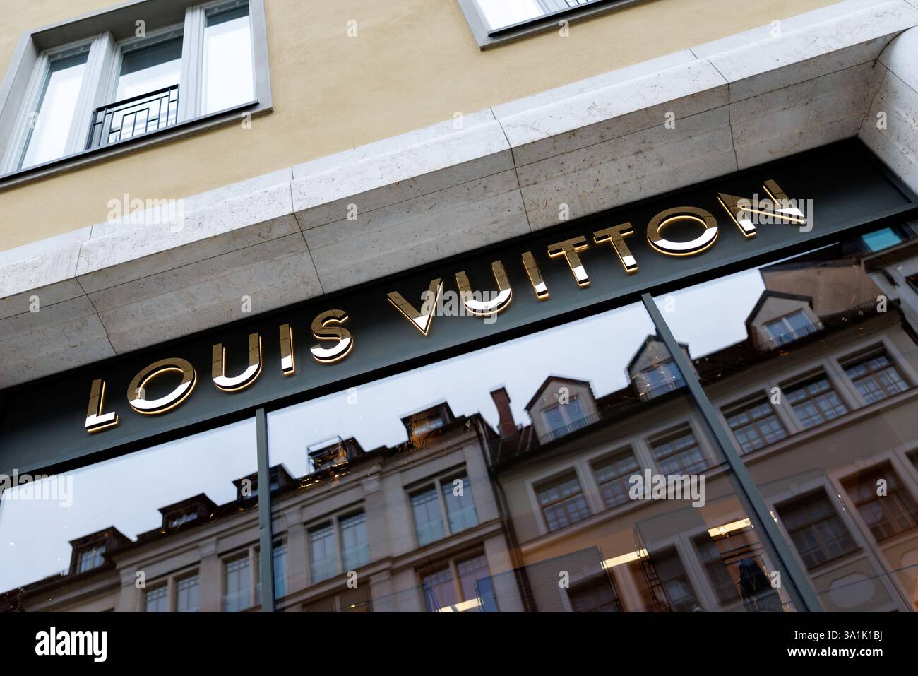 Munich, Germany. 24th Feb, 2025. The lettering Louis Vuitton can be ...