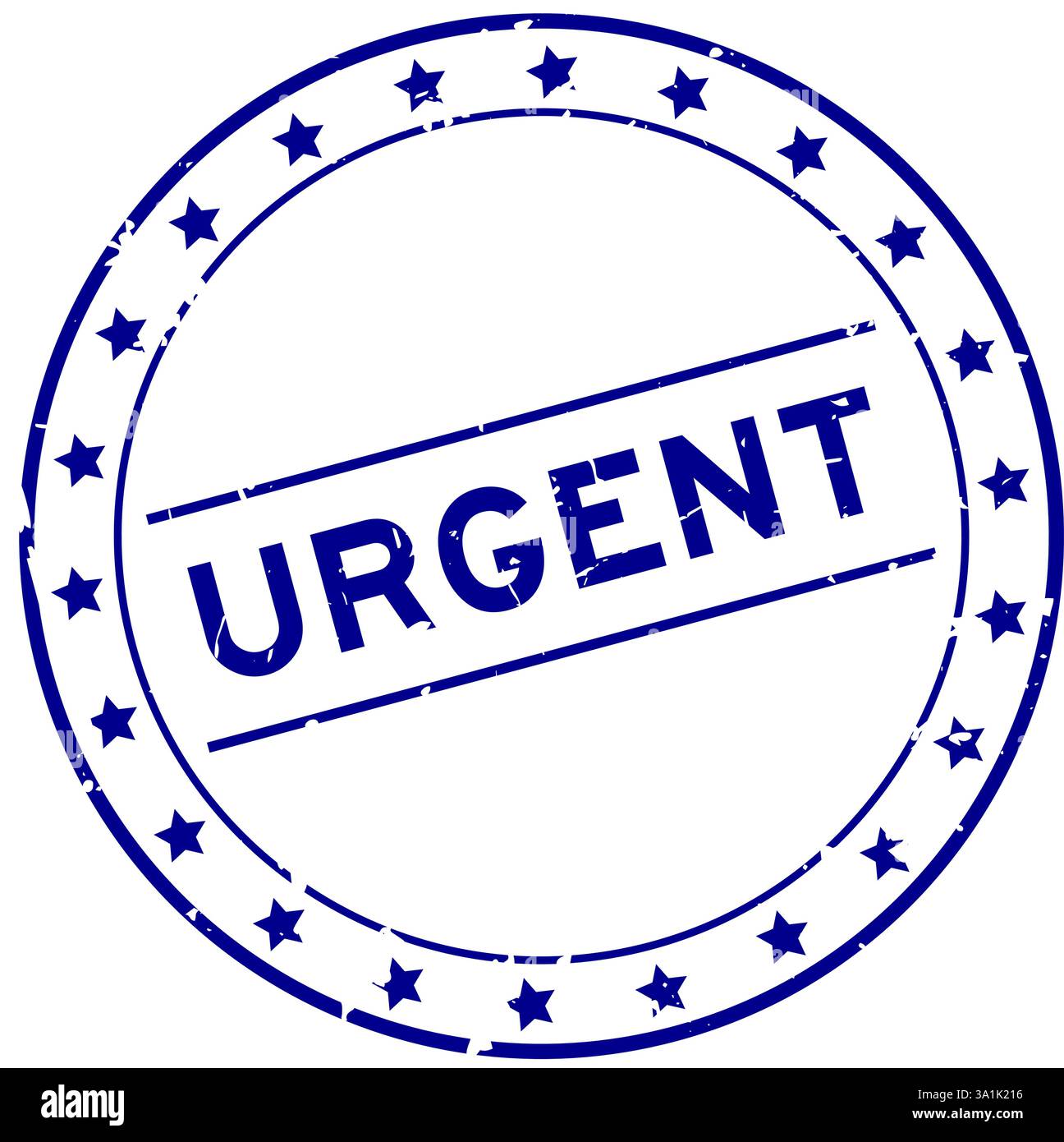Grunge blue urgent word round rubber seal stamp on white background Stock Vector Image & Art - Alamy