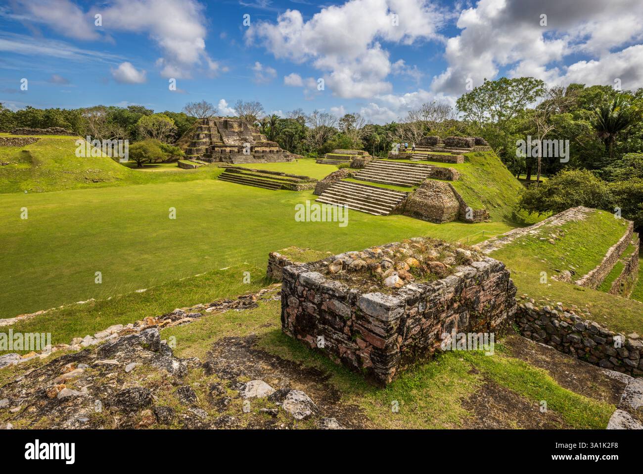 The temples of Altun Ha Mayan Archeological Site, Belize, Central ...