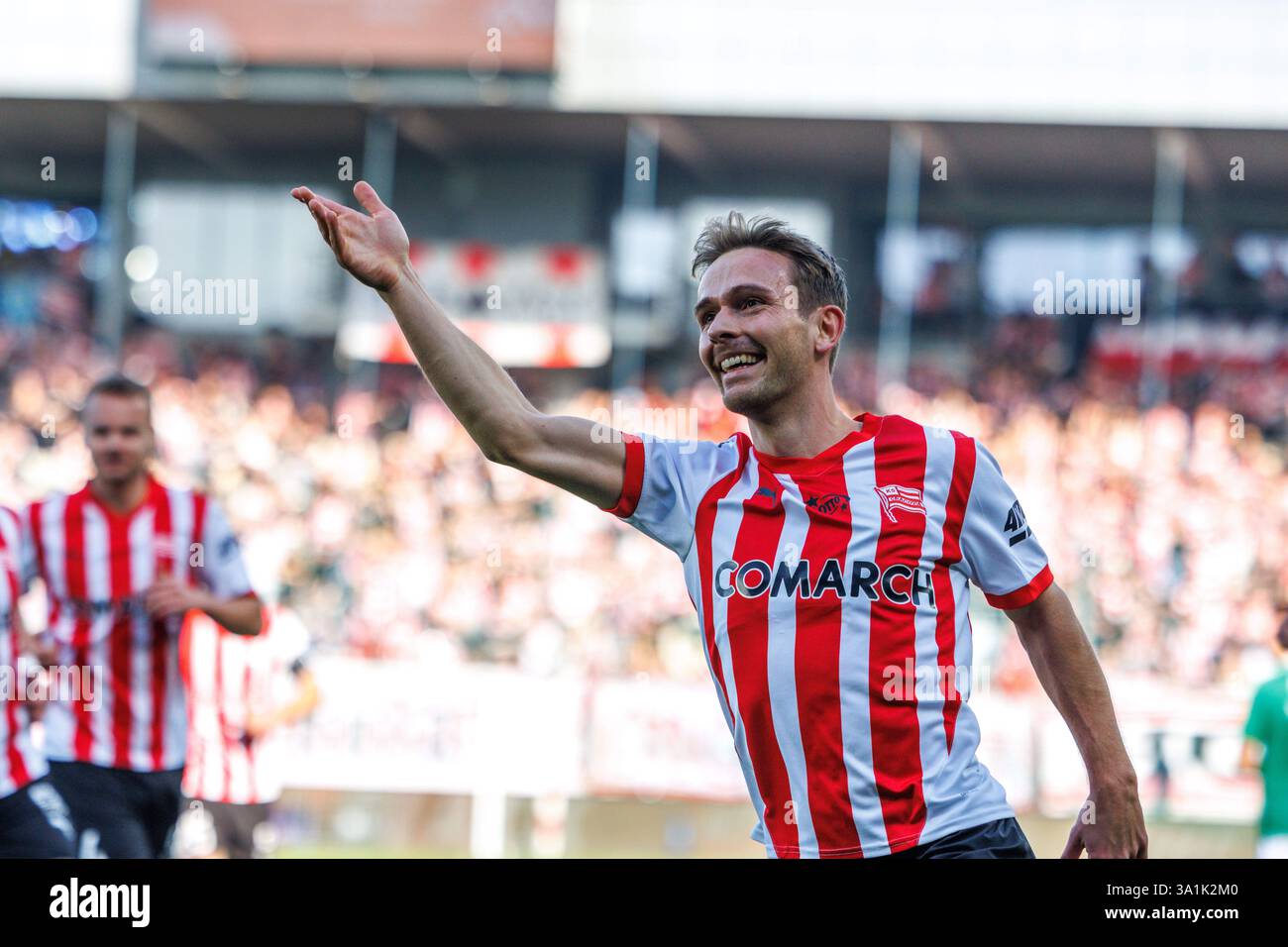 Krakow, Poland. 08th Mar, 2025. KRAKOW, POLAND, Mar 8 2025, A football ...