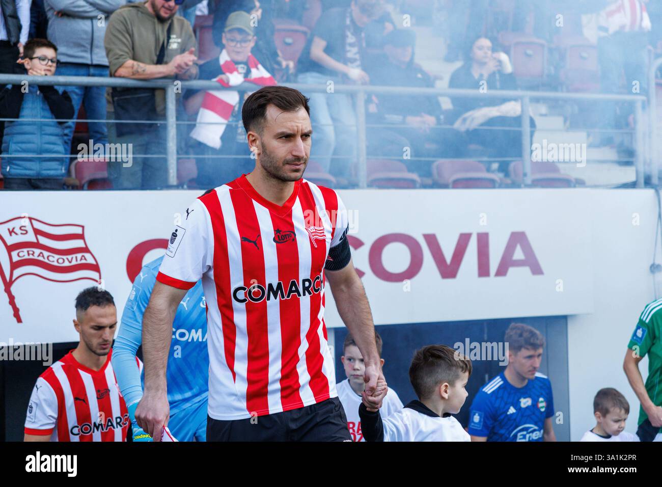 Krakow, Poland. 08th Mar, 2025. KRAKOW, POLAND, Mar 8 2025, A football match in the Pko BP ...