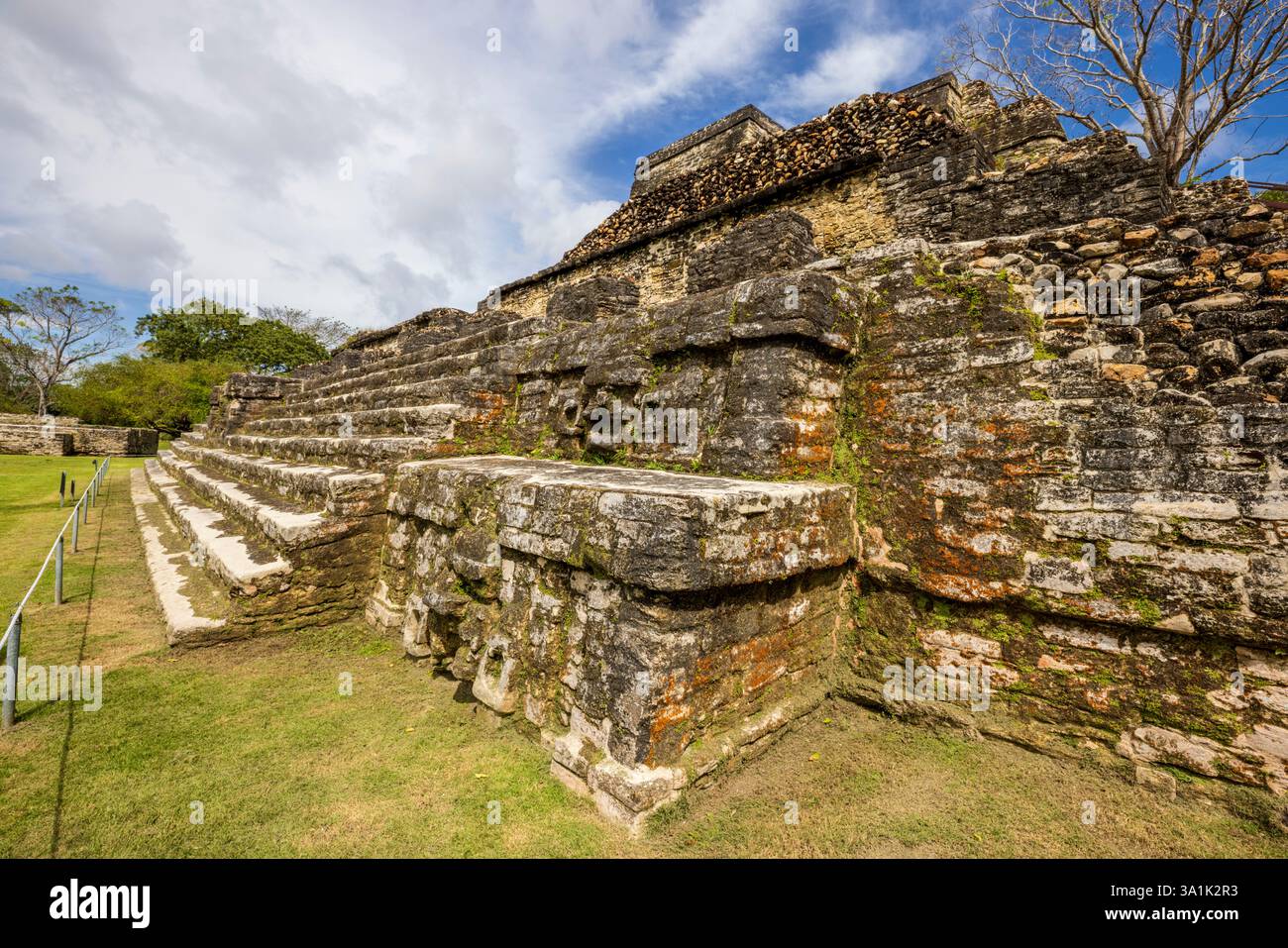 The temples of Altun Ha Mayan Archeological Site, Belize, Central ...
