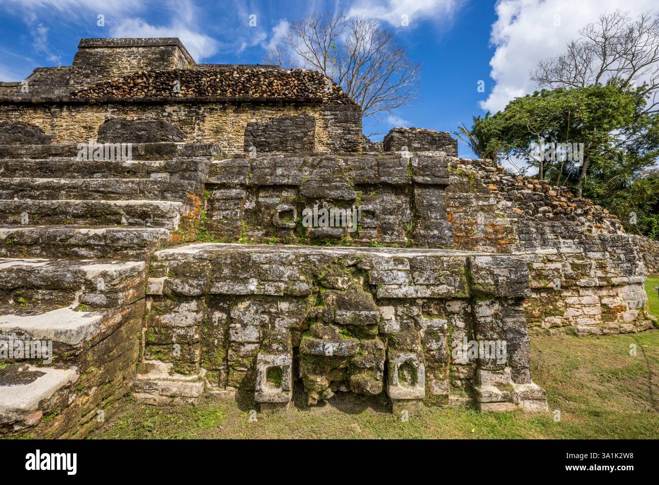 The temples of Altun Ha Mayan Archeological Site, Belize, Central ...