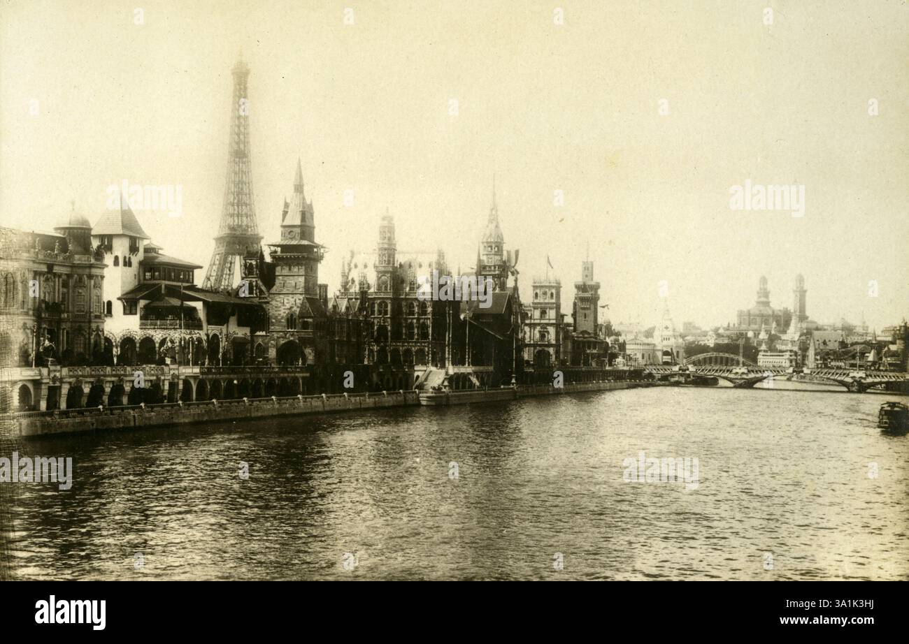 World fair in Paris in 1900 - Exposition Universelle 1900 - View of the ...