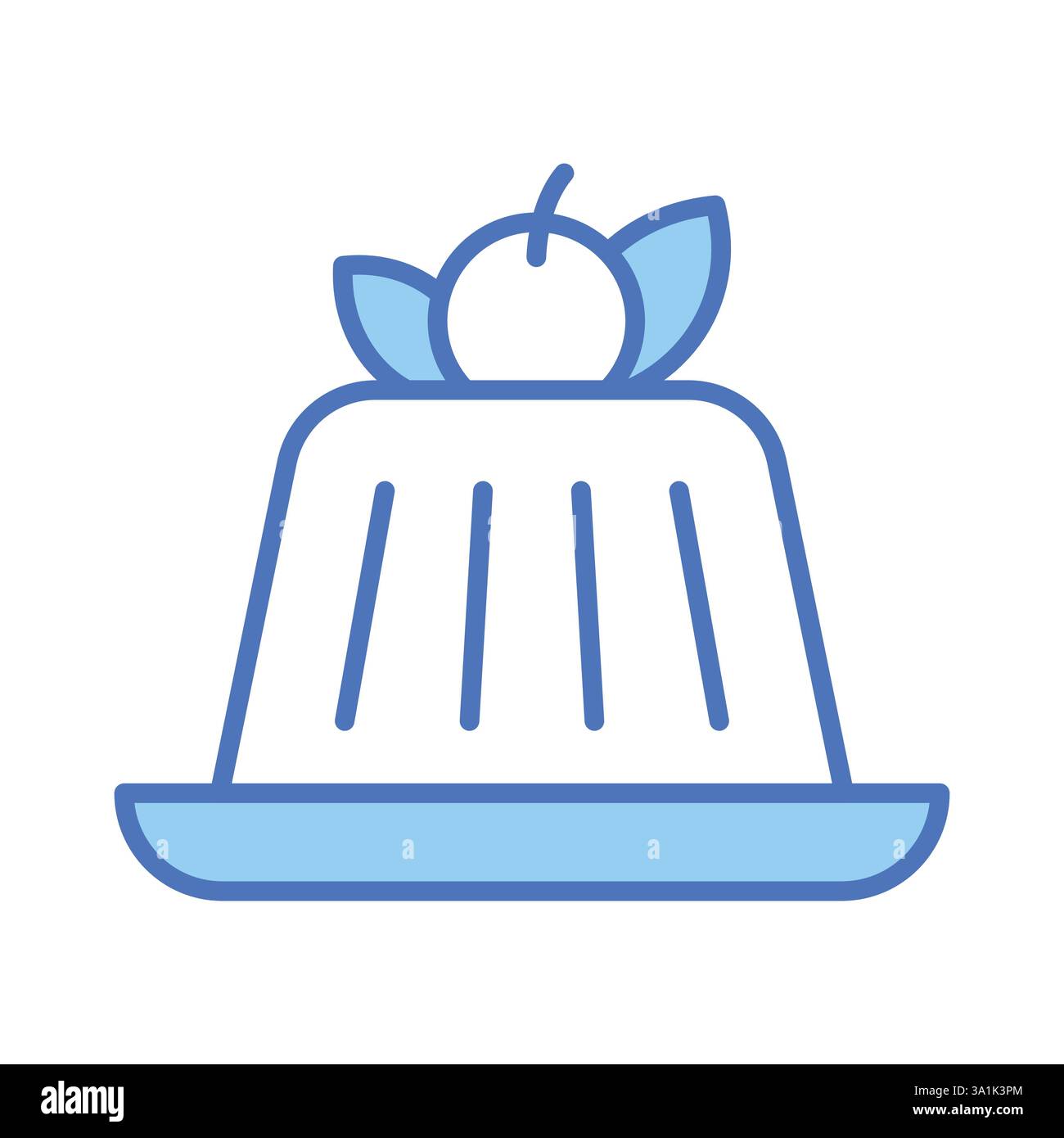 Chocolate flavor jelly pudding vector in trendy style, creamy cocoa ...