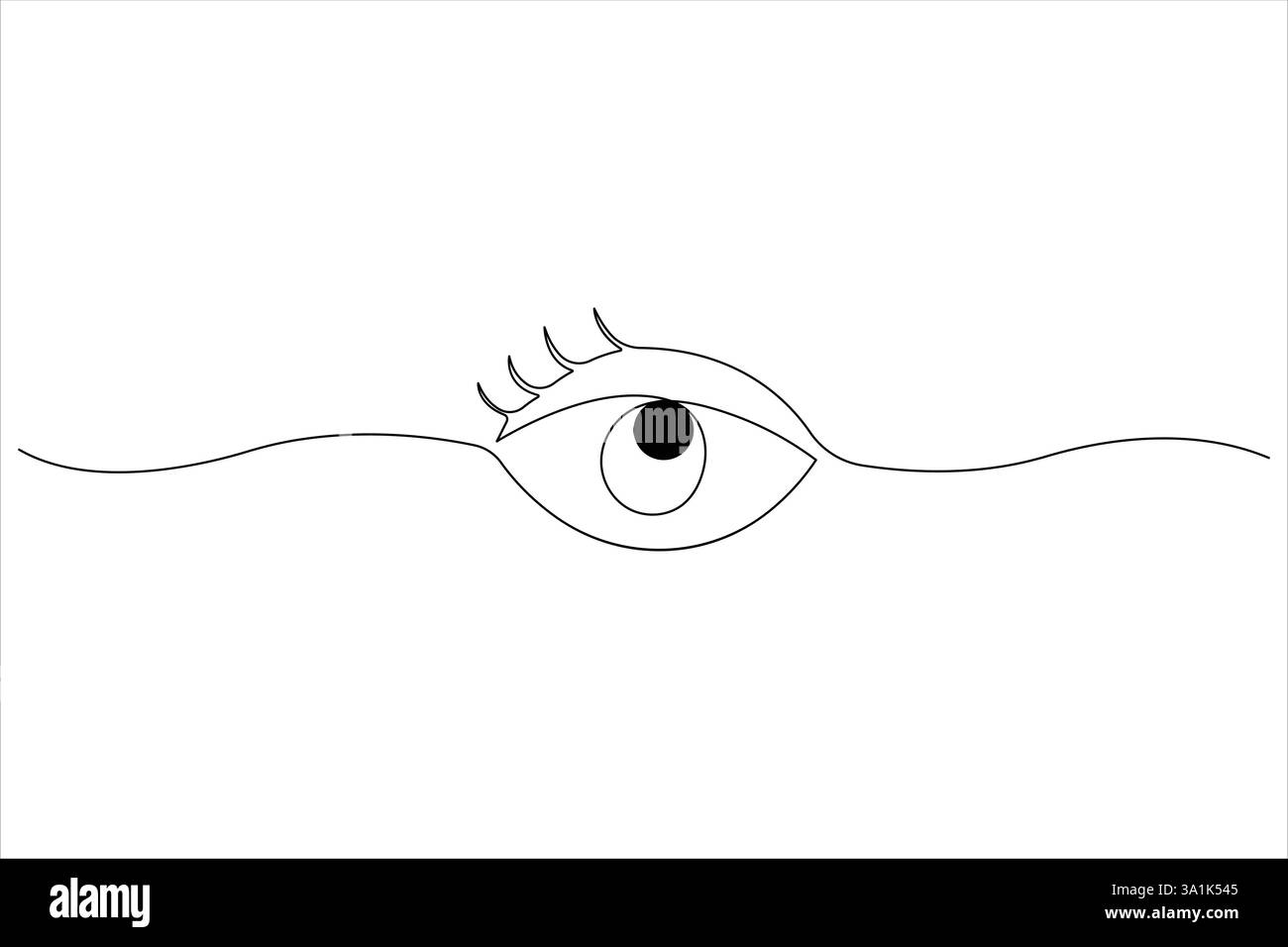 Vector illustration continuous eye one line drawing Stock Vector Image ...