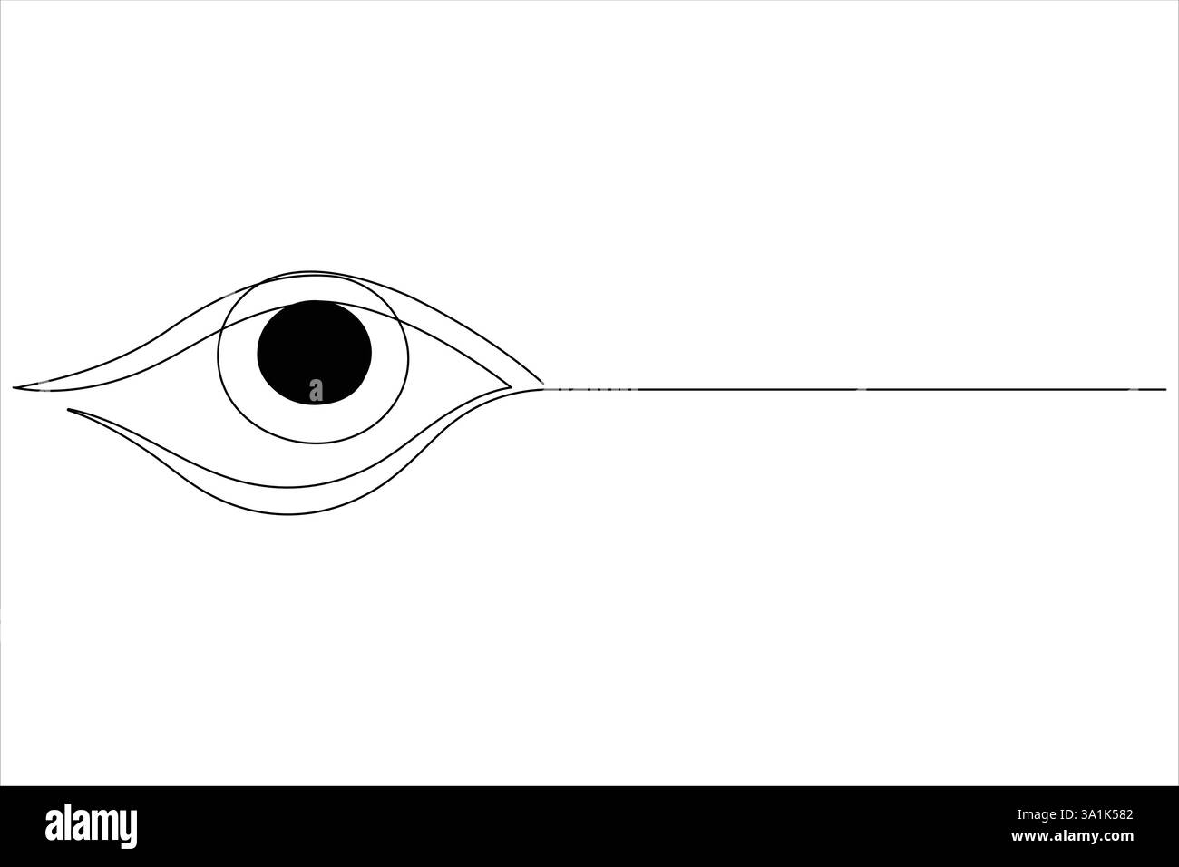 Vector illustration continuous eye one line drawing Stock Vector Image ...