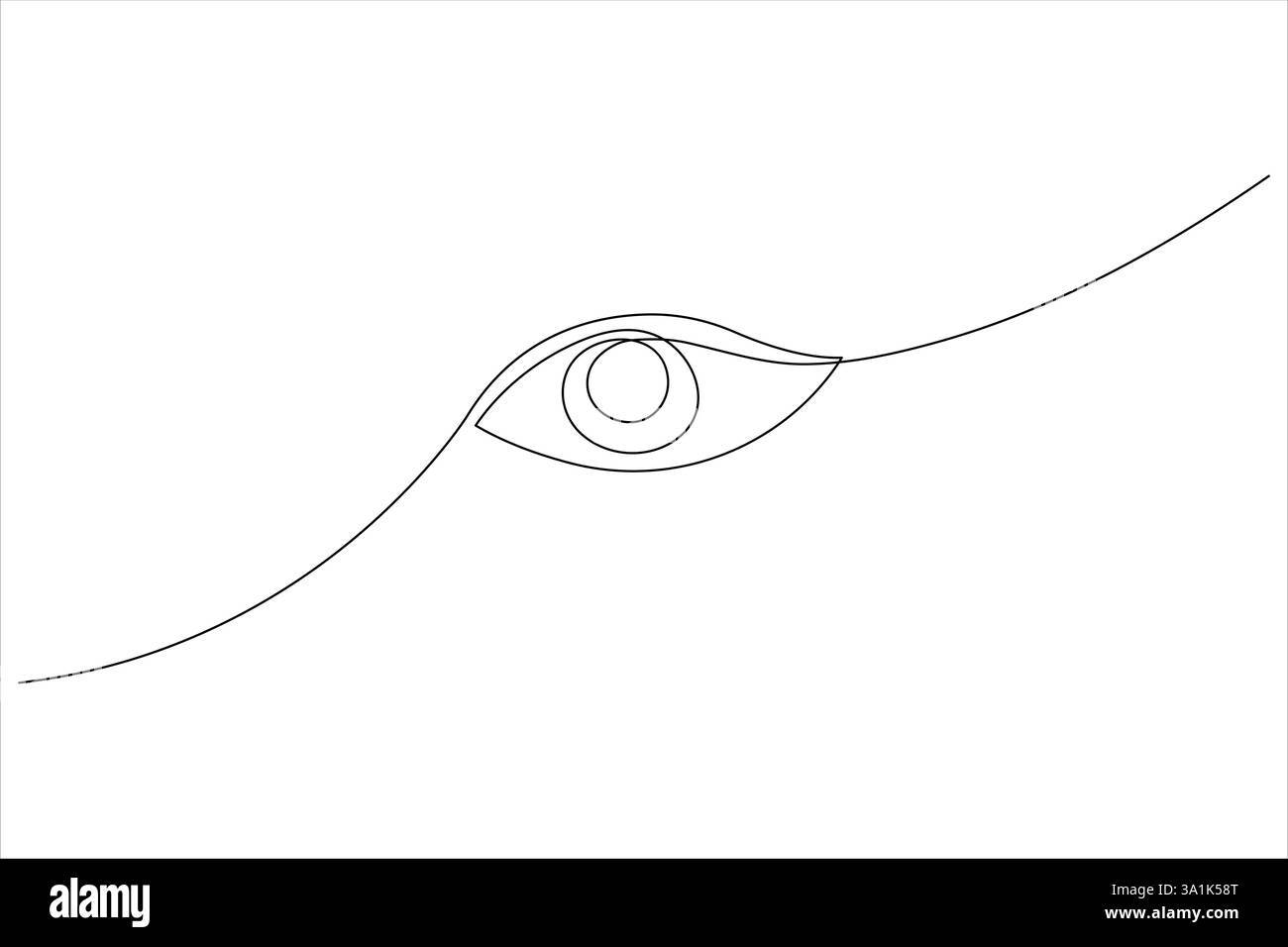 Vector illustration continuous eye one line drawing Stock Vector Image ...