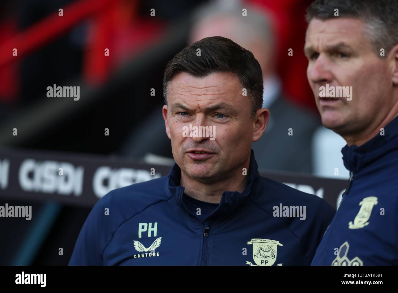 Preston North End Manager Paul Heckingbottom during the Sheffield ...