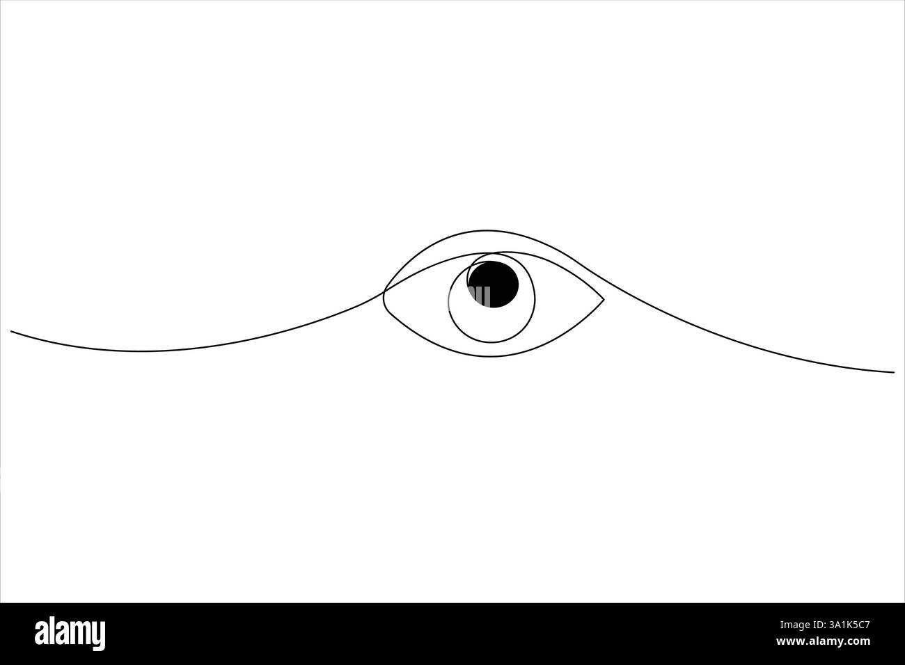 Eye one line drawing hi-res stock photography and images - Alamy