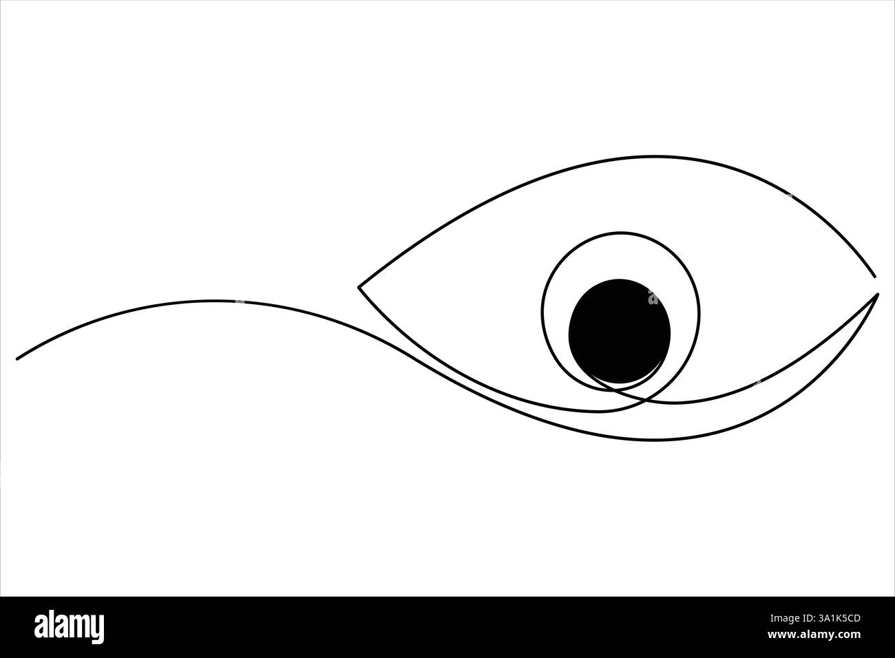 Vector illustration continuous eye one line drawing Stock Vector Image ...