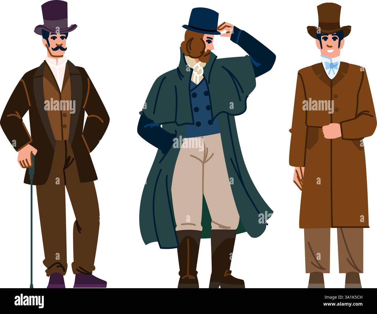 Victorian man suit cartoon hi-res stock photography and images - Alamy