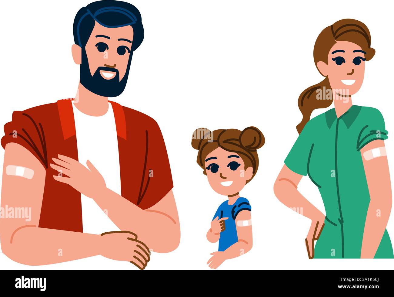 booster vaccinated people vector Stock Vector Image & Art - Alamy