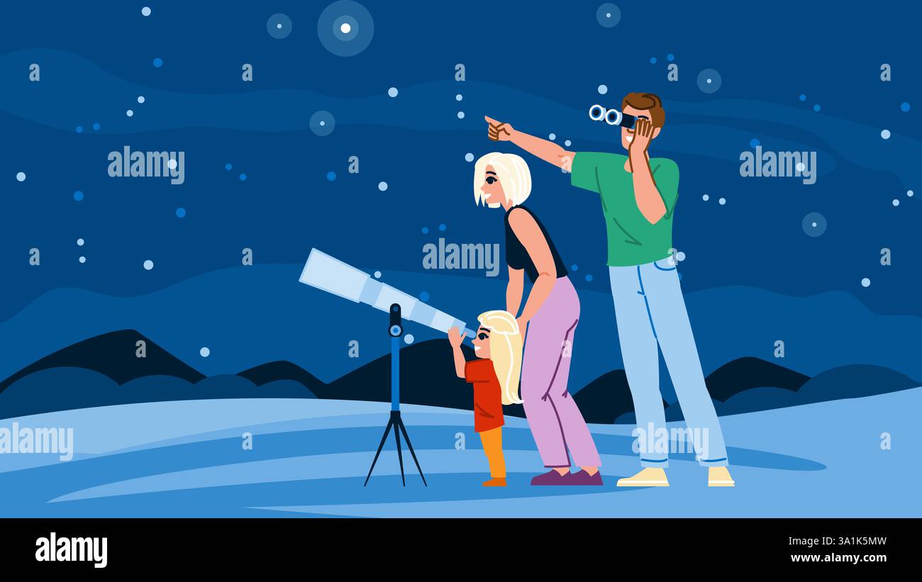 stars stargazing family vector Stock Vector Image & Art - Alamy