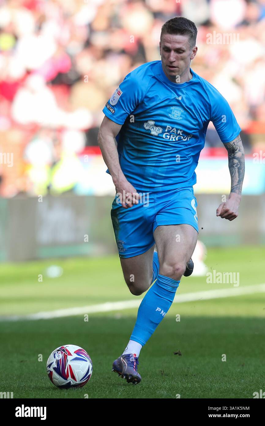 Sheffield, UK. 08th Mar, 2025. Emil Riis Jakobsen of Preston North End ...