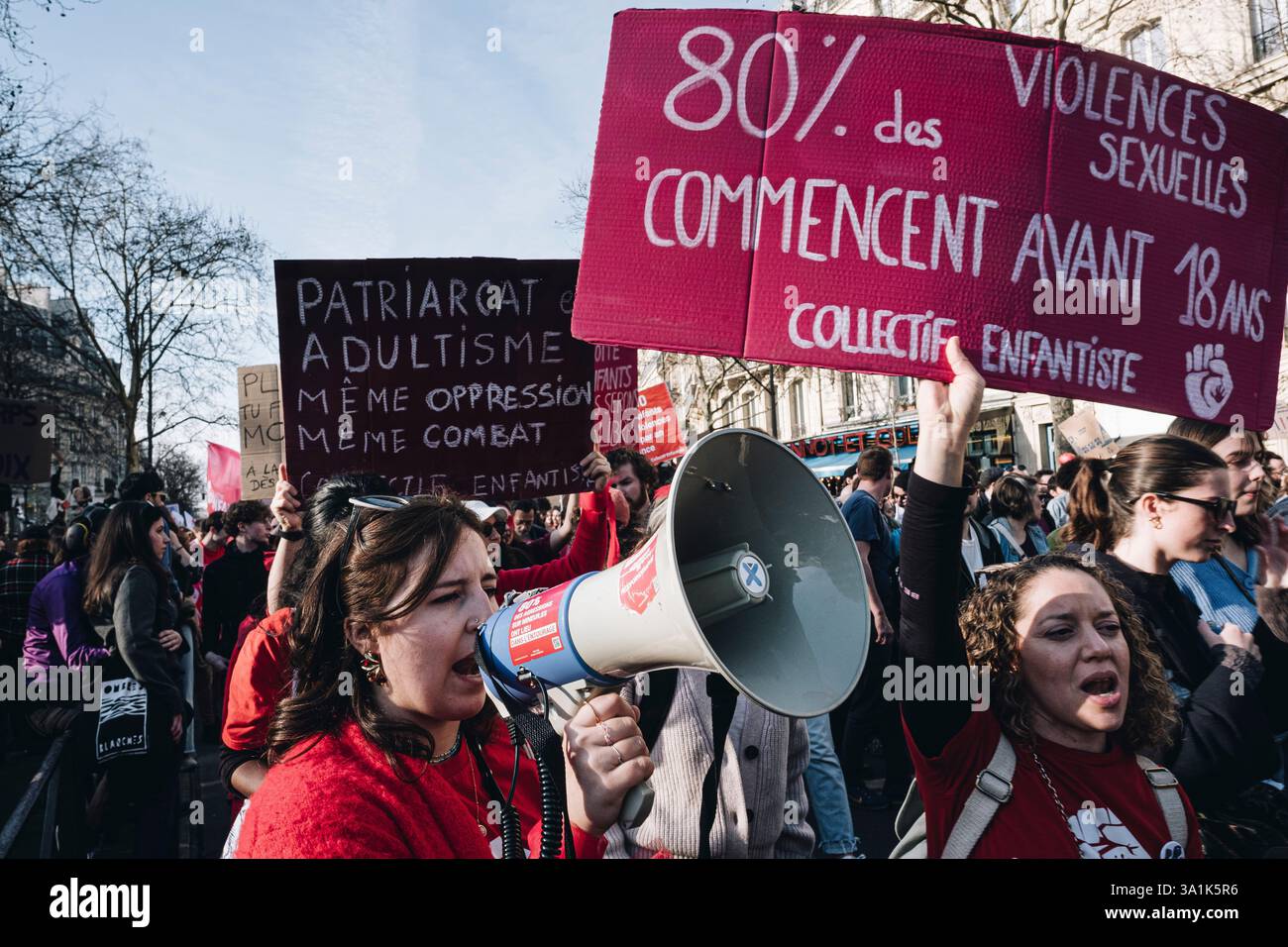 Paris, France. 08th Mar, 2025. For International Women's Rights Day on ...