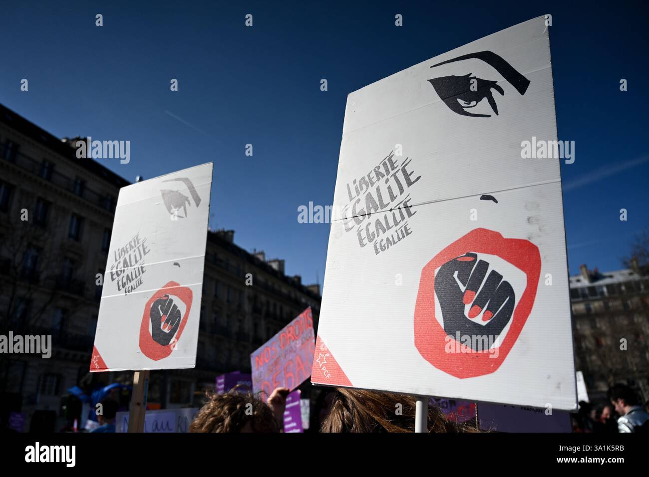 Paris, France. 08th Mar, 2025. Mobilization on March 8, 2025 for ...