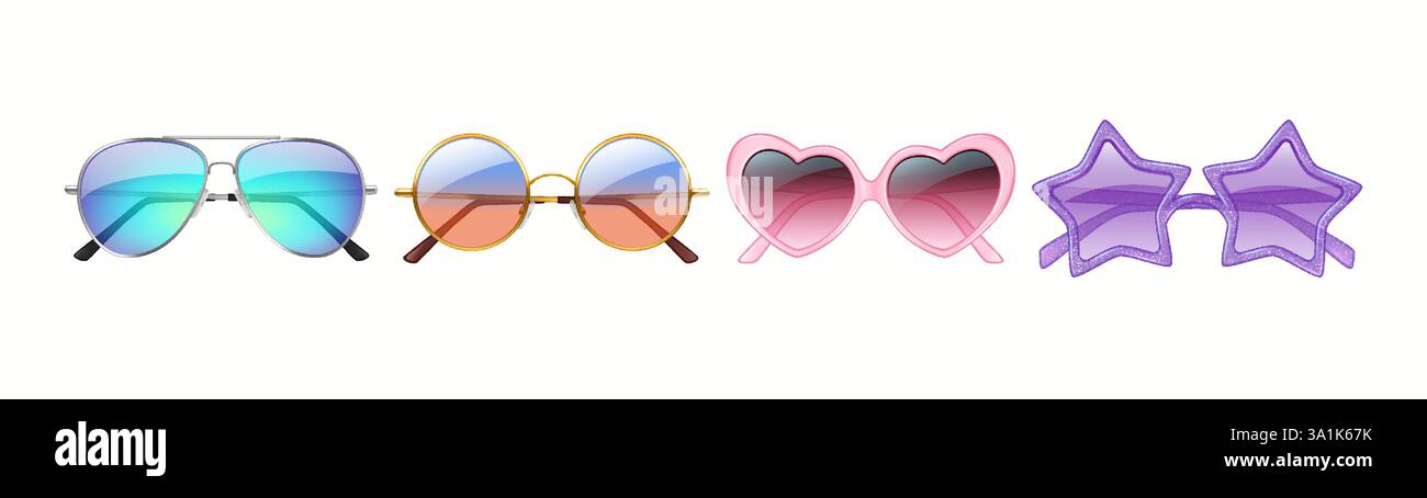 Four aviators Stock Vector Images - Alamy