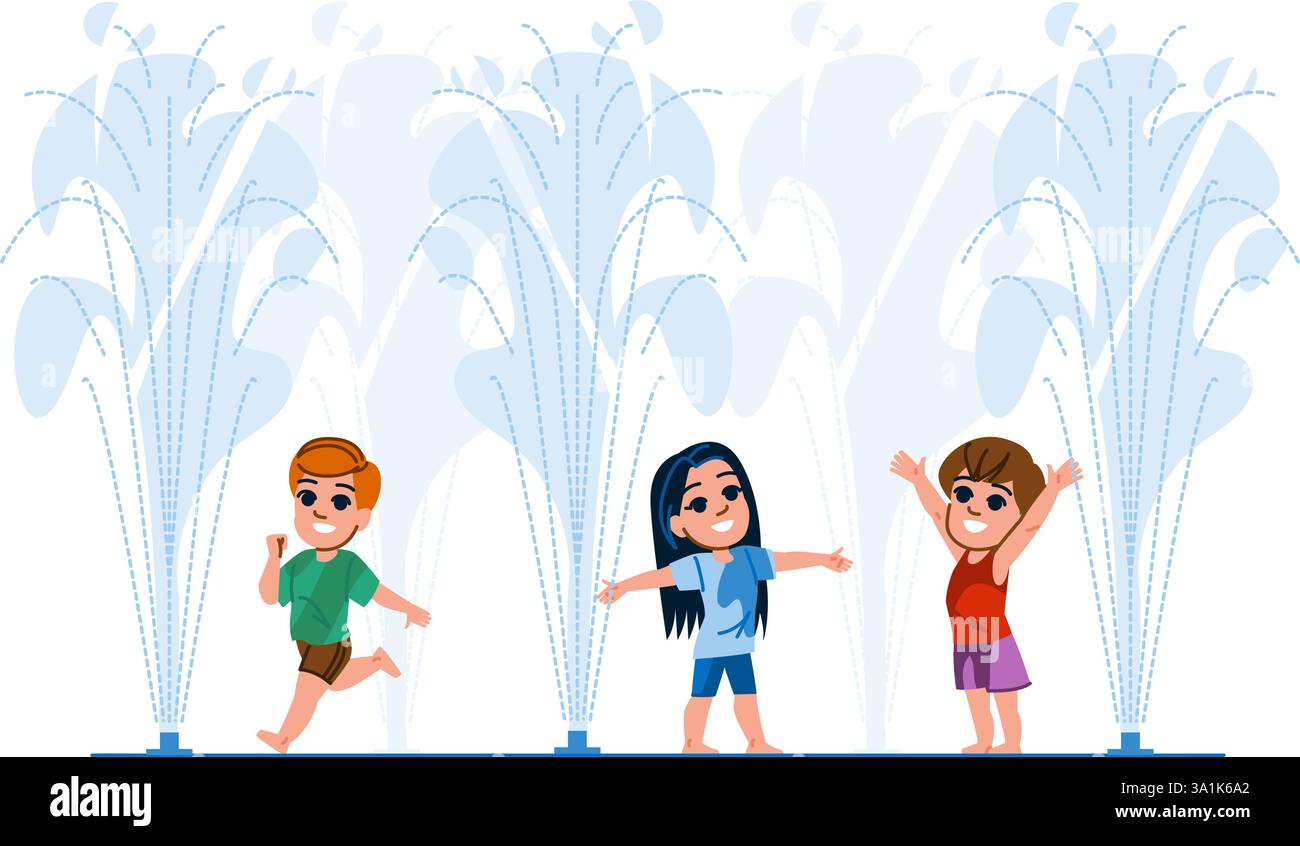 park splash pad kid vector Stock Vector Image & Art - Alamy