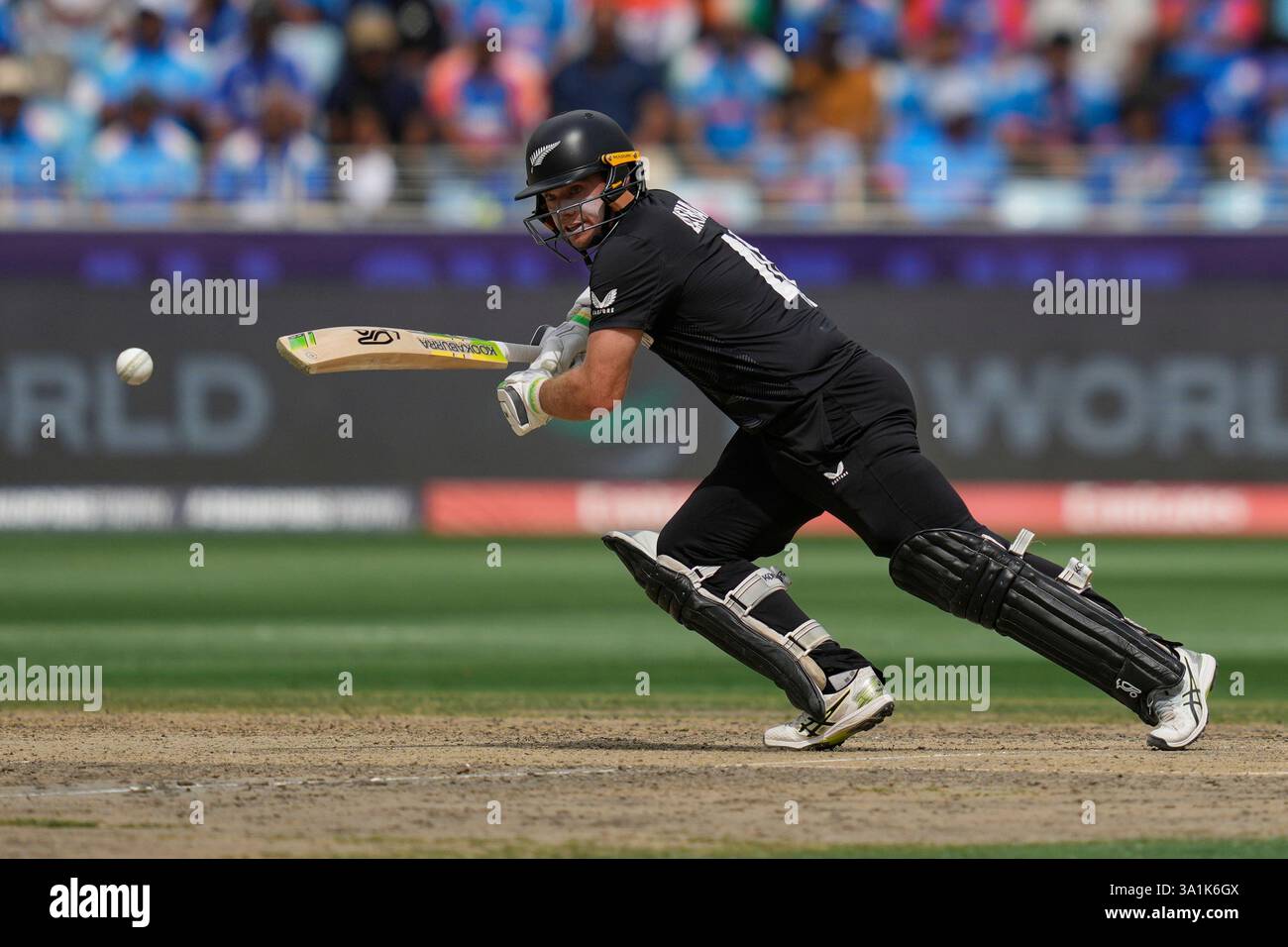 New Zealand's Tom Latham plays a shot during the ICC Champions Trophy ...