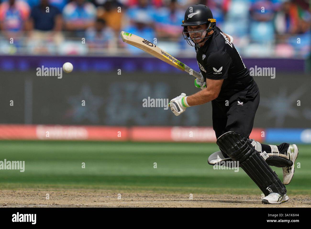 New Zealand's Tom Latham bat during the ICC Champions Trophy final ...