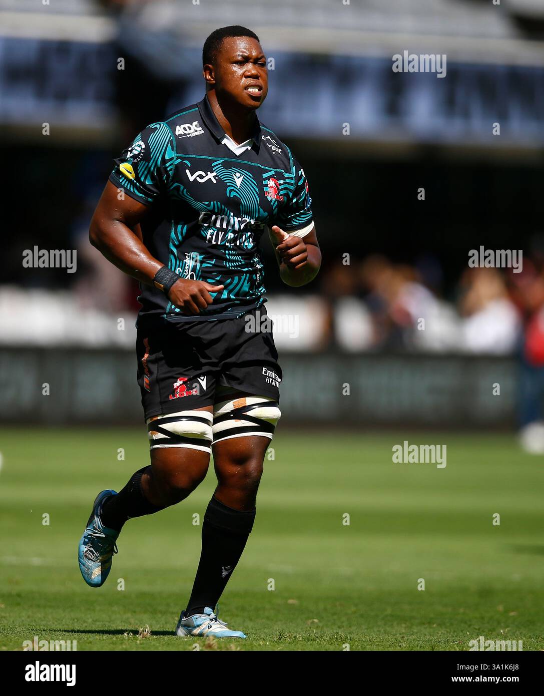 DURBAN, SOUTH AFRICA - MARCH 08: Sibabalo Qoma of the Emirates Lions ...