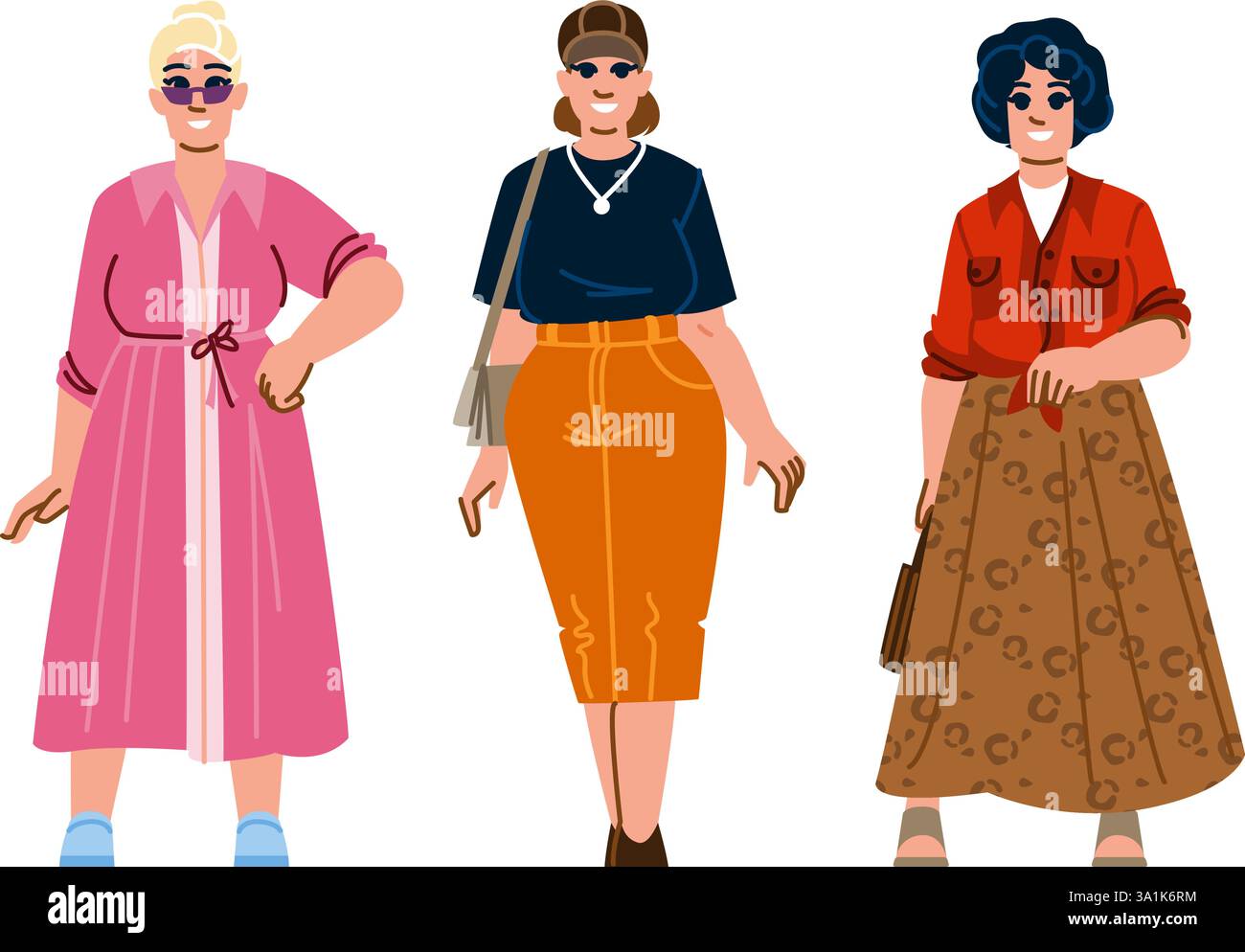 Elegant plus size woman Stock Vector Images - Alamy