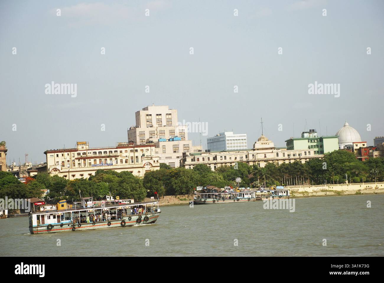 View of river Ganga, Calcutta, West Bengal, India, Asia Stock Photo - Alamy