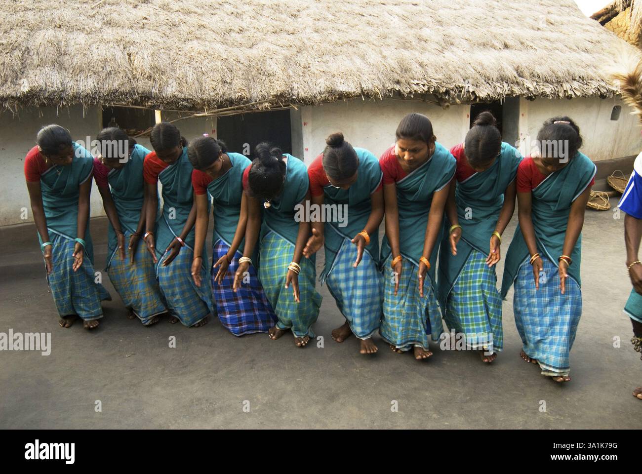 Traditional welcome to guest, Santhal tribal, Dumka, Jharkhand, India ...